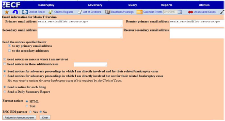 How does a CM/ECF Registered User Specify Email Notification ...